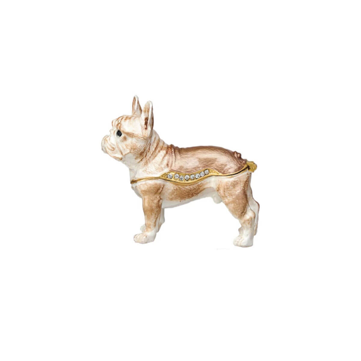 Enameled Metal French Bulldog Shaped Trinket Box | Gift | MILK MONEY