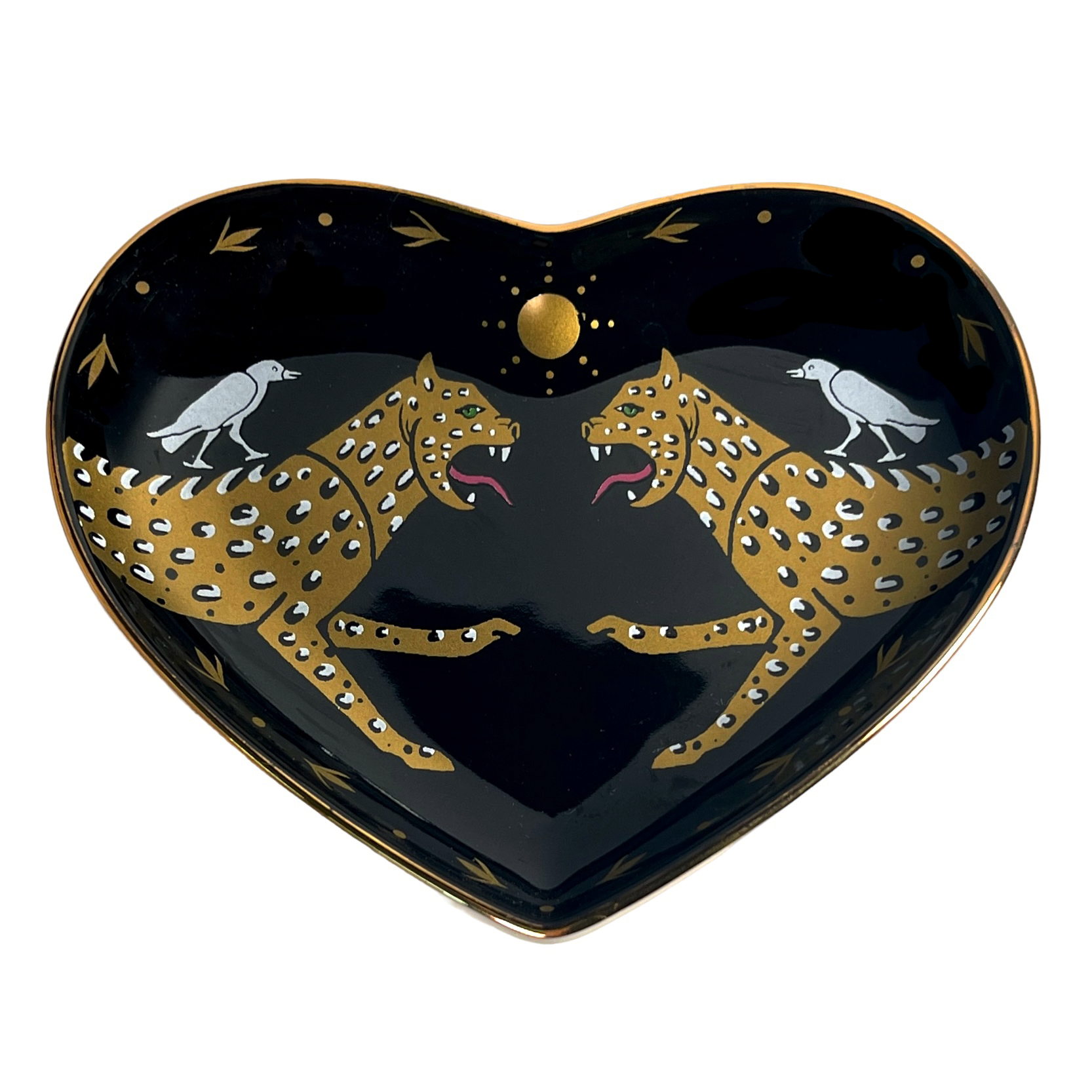 Two Cheetahs Ceramic Heart Dish | Home Decor | MILK MONEY